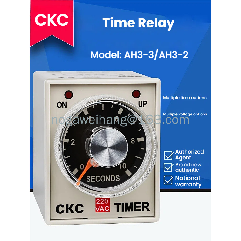 CKC (Time relay + socket ) AH3-3 timer 220V 24V time delay relay (new ...
