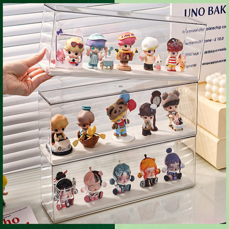 Acrylic Popmart Display Box Stackable Figurine Display Case Blind Box ...