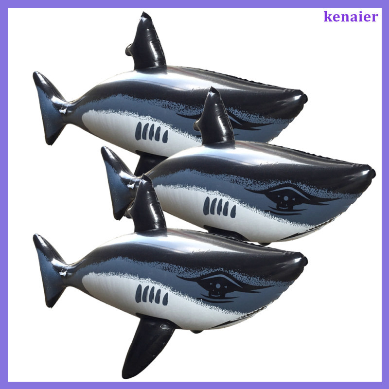 Inflatable Shark Toys Kids Swimming Pool Float Beach Cute Balloon ...