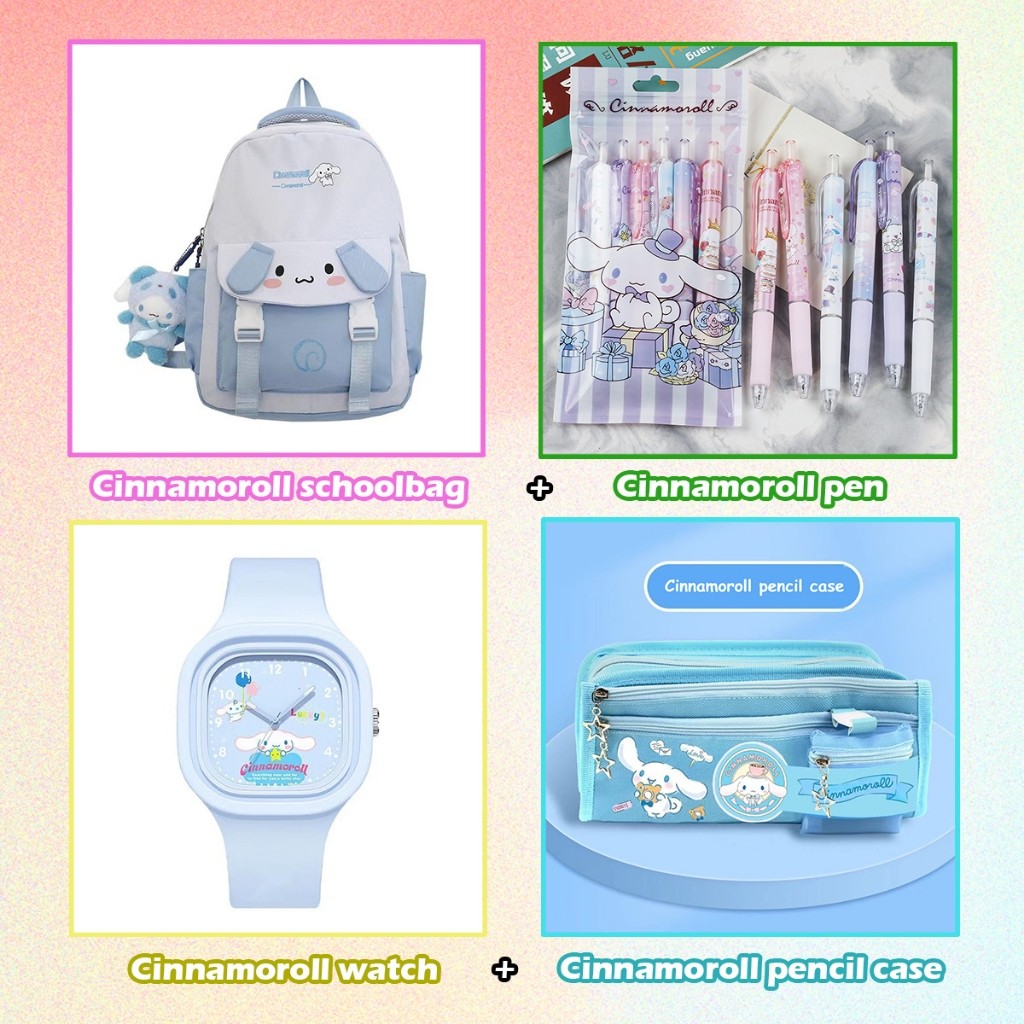 Backpack neutral pen pencil case watch study set combination Sanrio ...