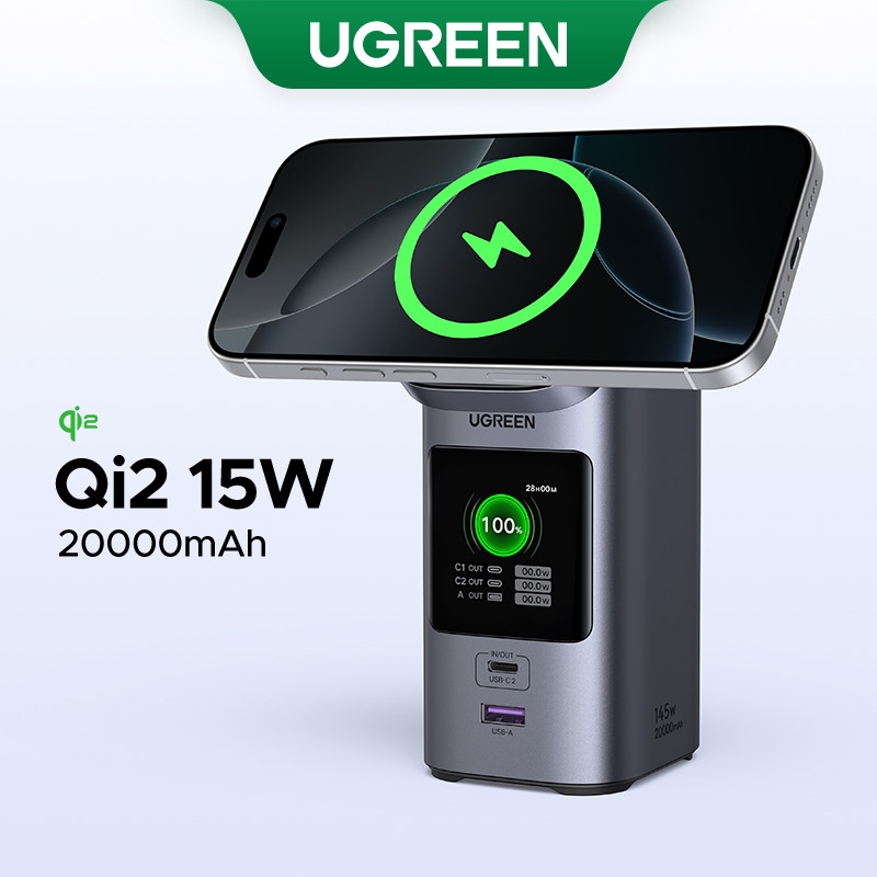【Qi2 15W】UGREEN 145W Max 20000mAh Qi2 15W Wireless Magnetic Wireless ...