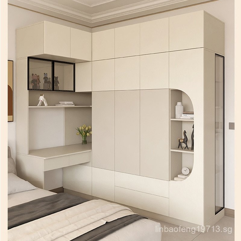 Wardrobe with Desk Integrated Corner Small Apartment Children's Room ...