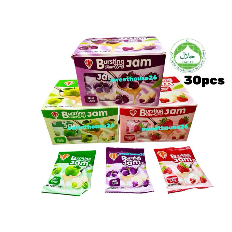 Bursting Chewy Candy With Jam Mix Flavor 30pcs(Halal) | Shopee Singapore