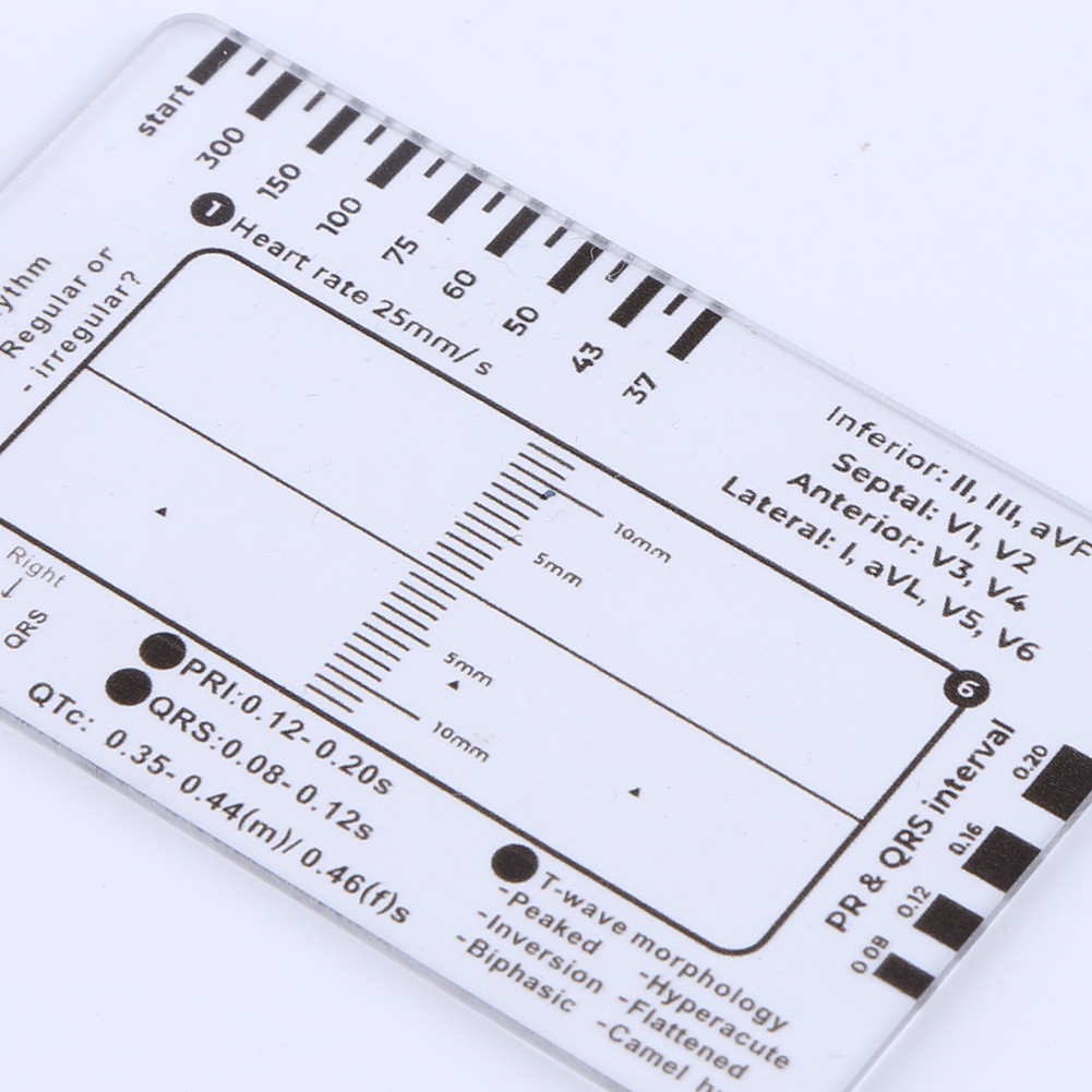 ECG 7 Step Ruler 7 Step Scale Pocket ECG EKG Reference Guide for ECG Observation | Shopee Singapore