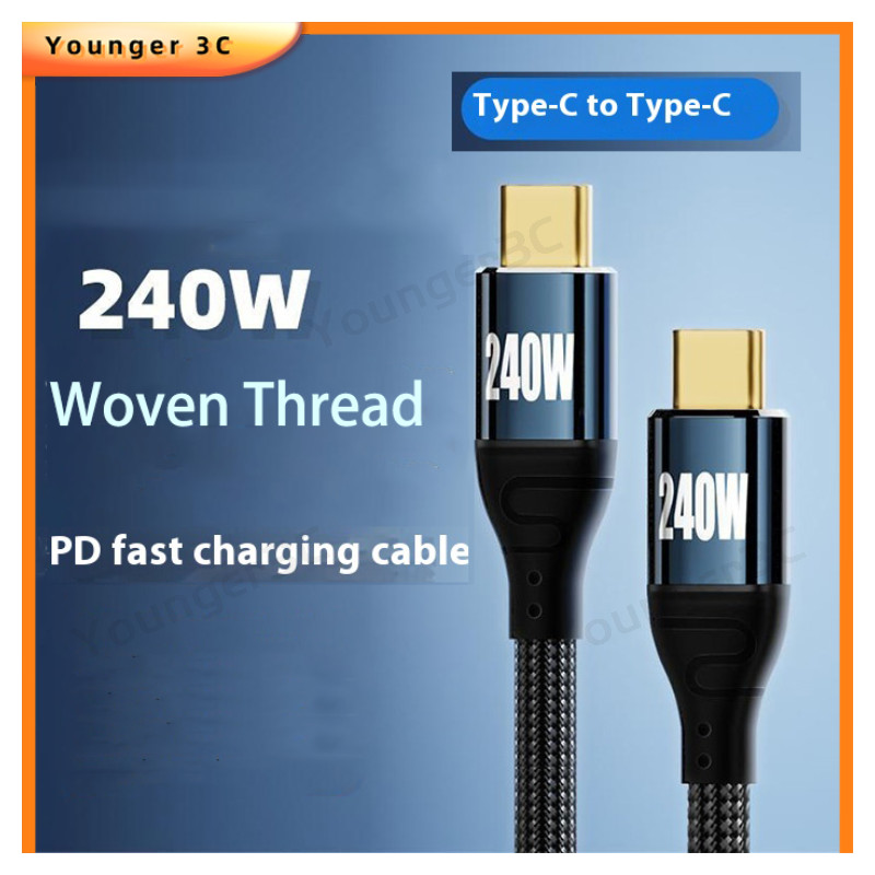 Dual Type C 240W Ultra Fast Charging Cable Transmission Multi-Function ...