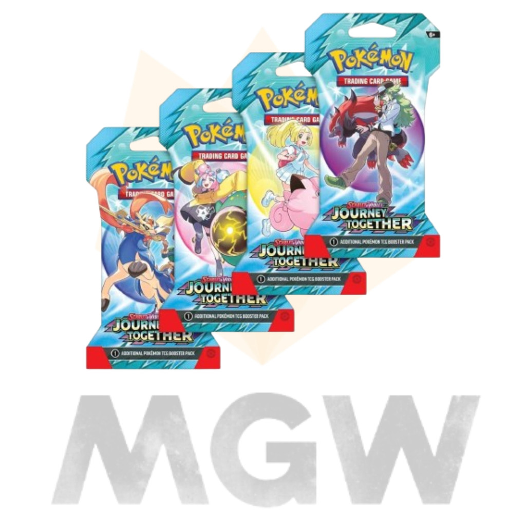 (Ready Stocks) Pokemon TCG SV9 Journey Together English Sleeved Booster Packs Artwork Set of 4 ...
