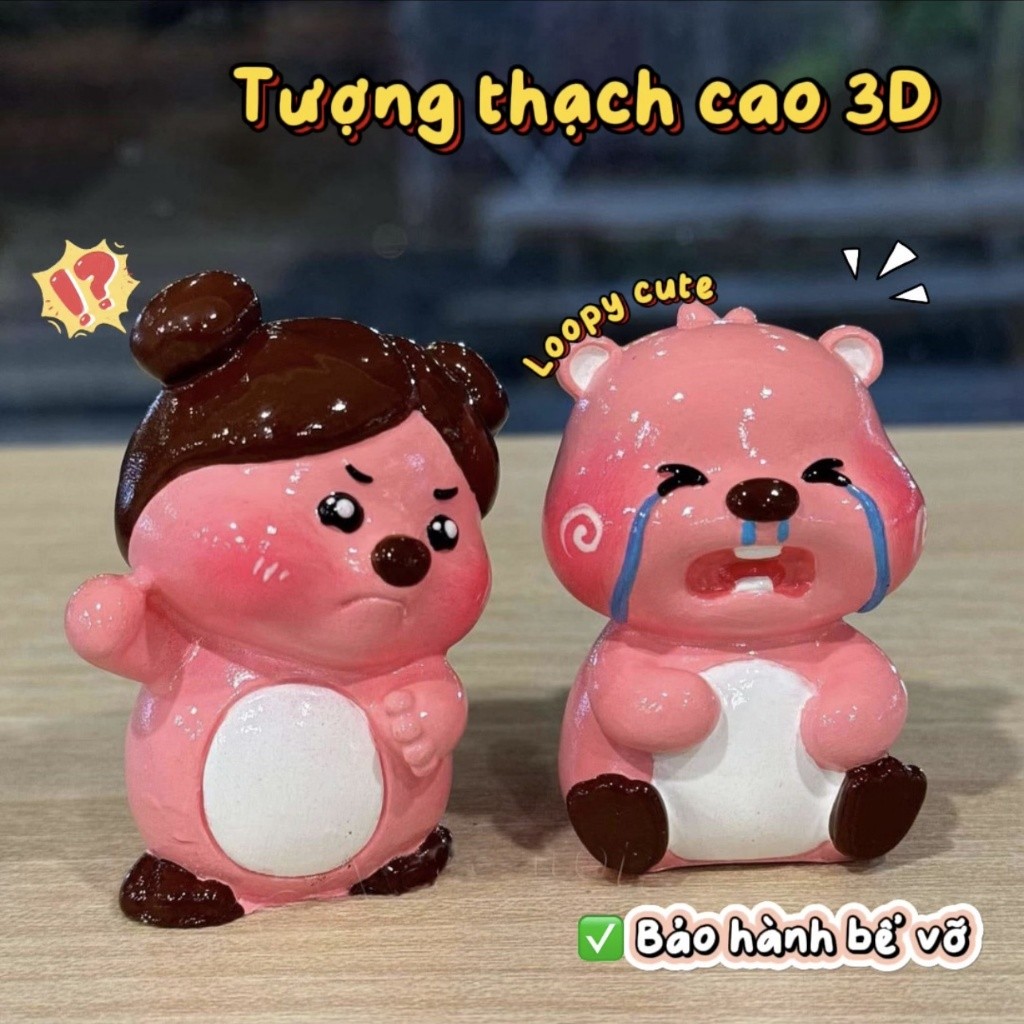 Small Size 3D Loopy Coloring Plaster Statue – Creative DIY Blindbox ...