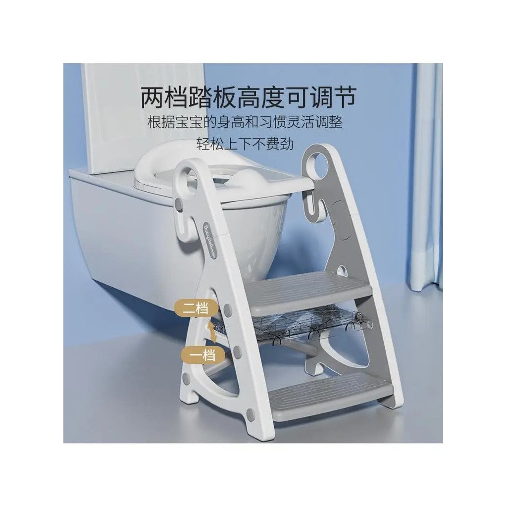 Folding Toilet-Shaped Plastic Children's Stair Handrail Stool Auxiliary ...