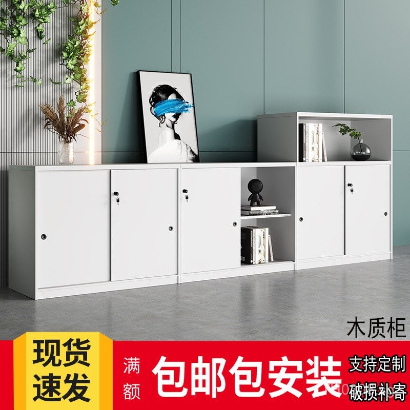 Low Cabinet Office File Cabinet Sliding Door Employee File Cabinet ...