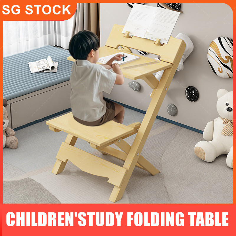 Children's Study Desk Home Ergonomic Study Table Drawing Desk Foldable ...