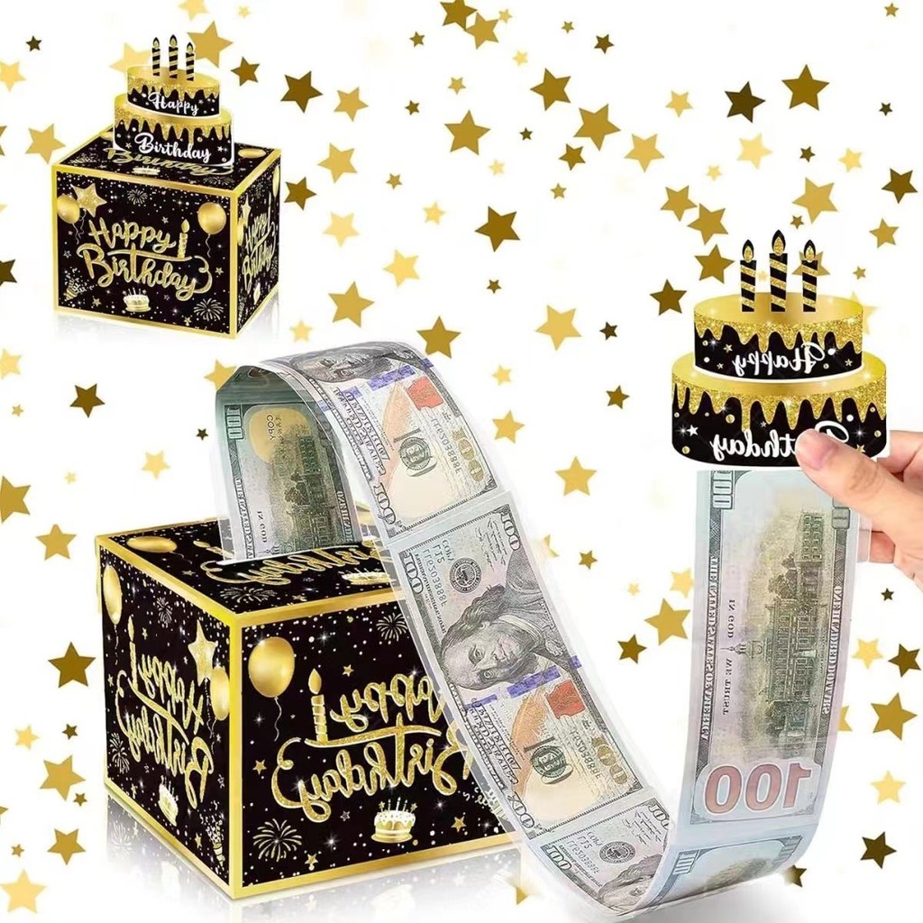 Money Drawing Box Surprise Birthday Decoration Party Birthday ...