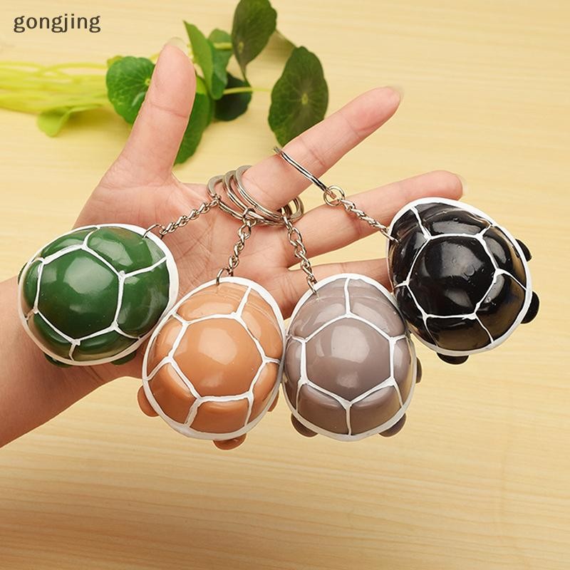 [gongjing] Tortoise Keychain Head Popping Squishy Squeeze Toy for ...