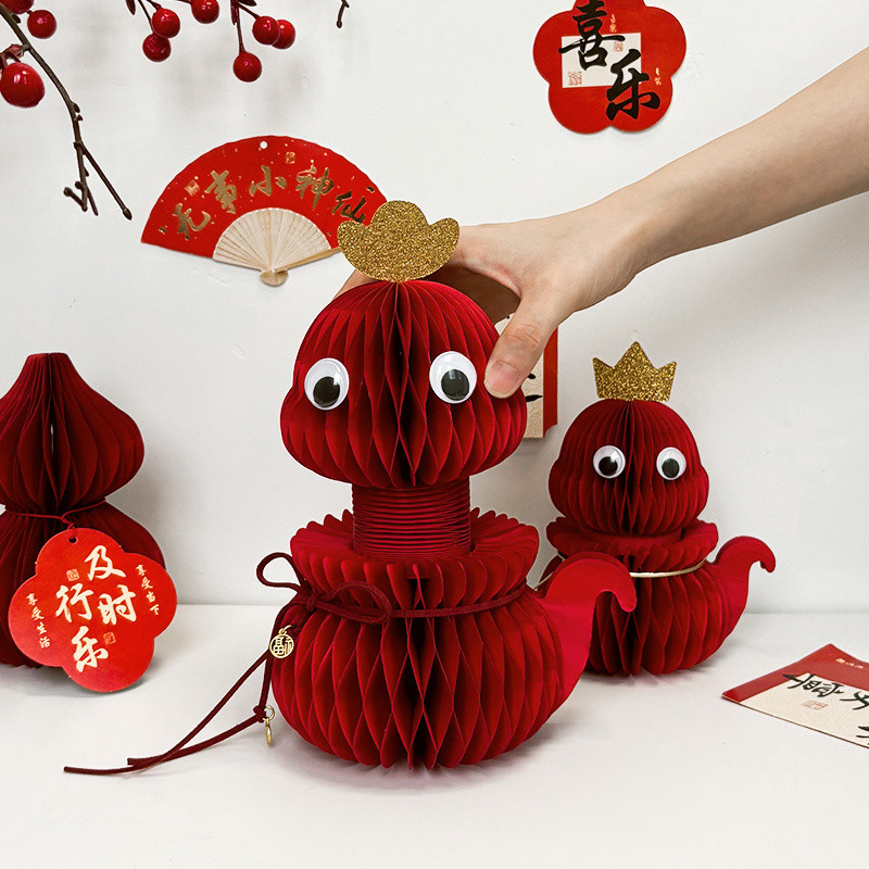 2025 Cny Retractable Toys 蛇年 Creative Decorations New Year Desktop ...
