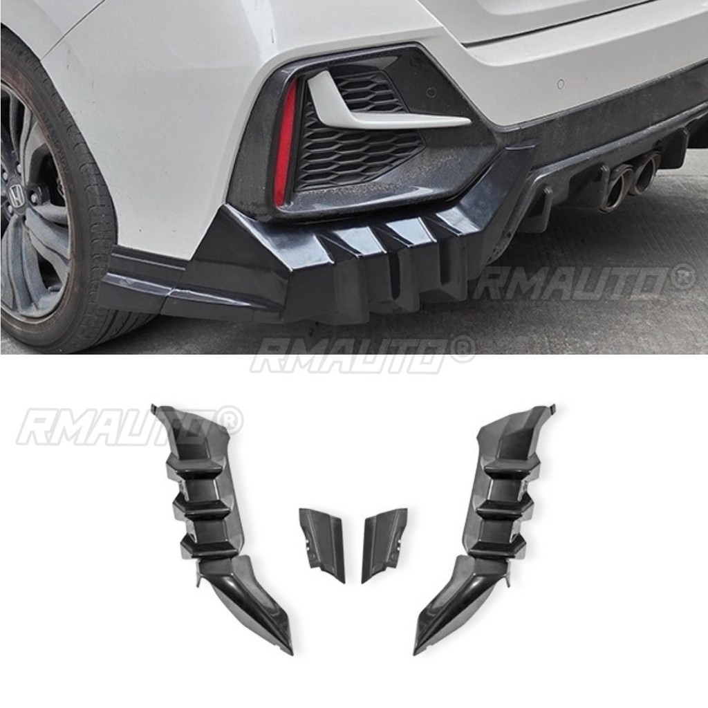 Car Rear Bumper Lip Splitter Body Kit For Honda Civic 2016-2021 ...