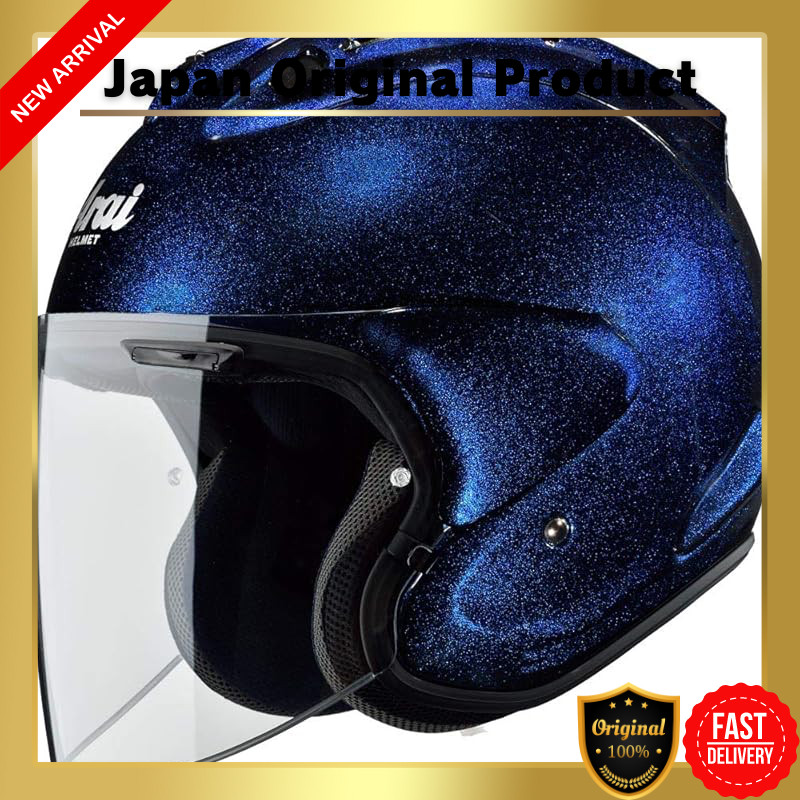 Arai motorcycle helmet Jet VZ-RAM Glass Blue 54cm | Shopee Singapore