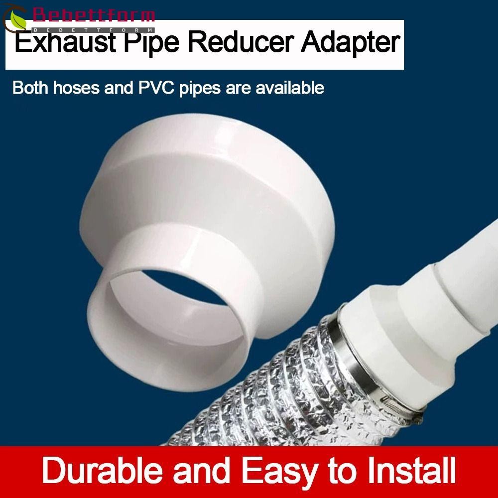 BEBETTFORM Ventilation Pipe Fittings, Portable ABS Exhaust Pipe Reducer ...
