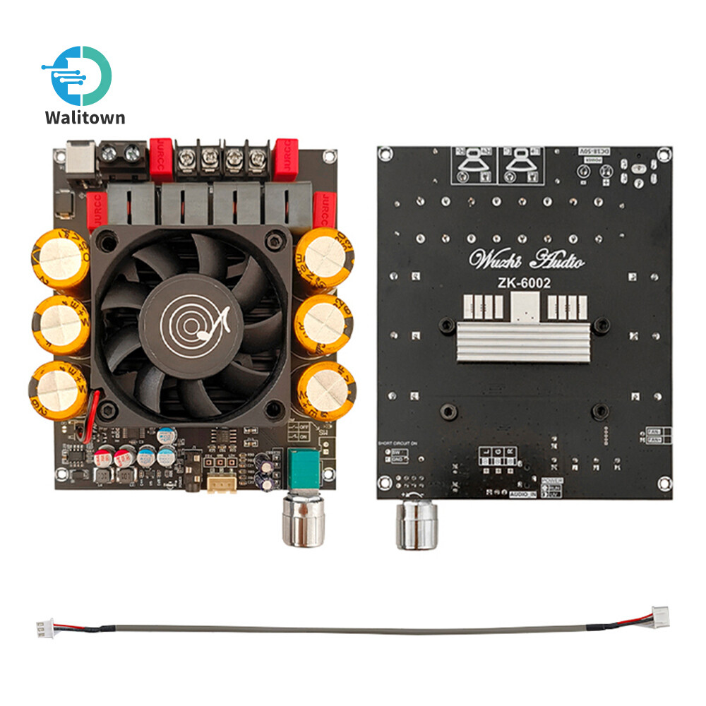 DC18-50V ZK-6002 Pure Post Amplifier Board 2.0 Stereo With High And Low ...