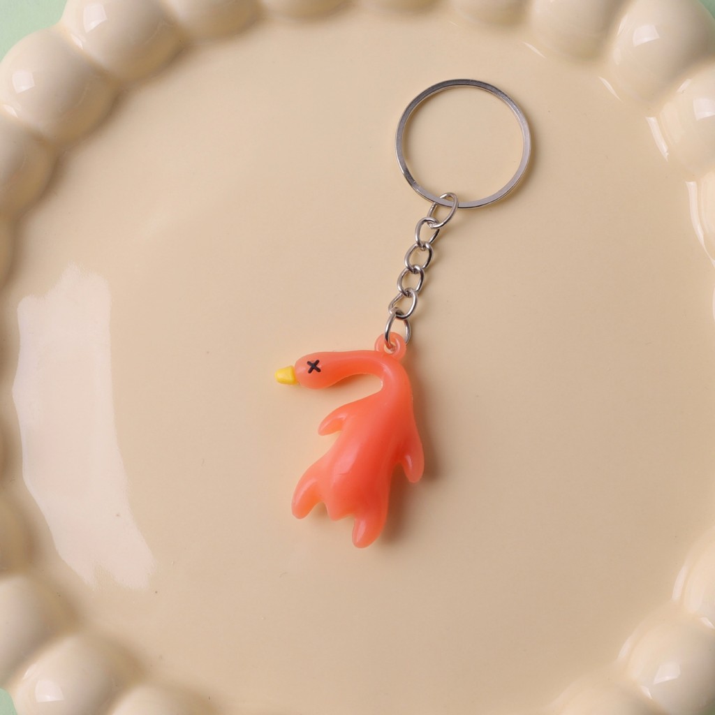 UV Light Sensitive Color Changing Roast Duck Keychain Roast Fish Roast ...