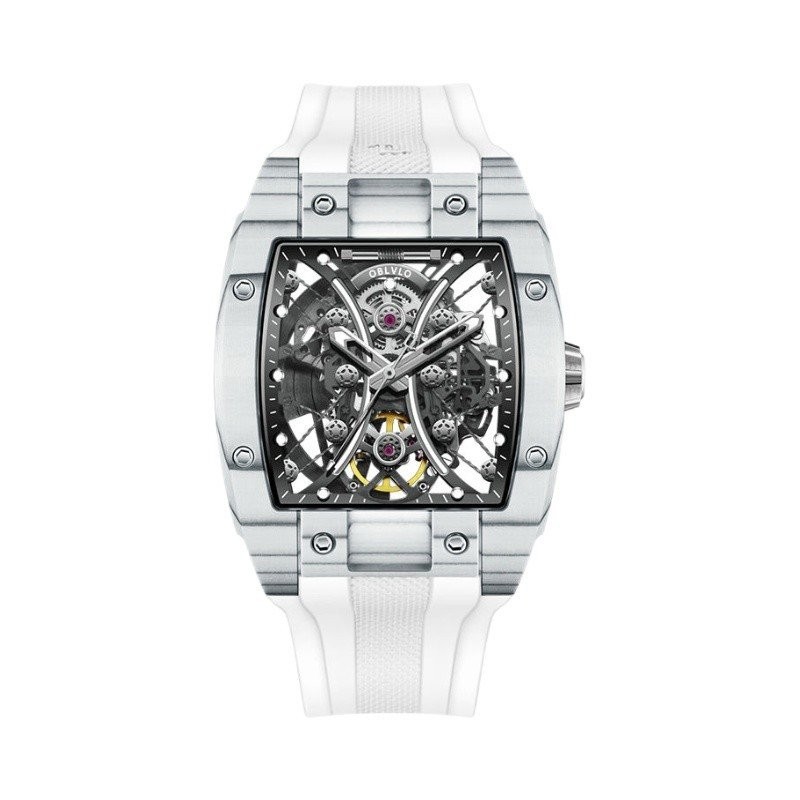 OBLVLO Opel Carbon Fiber Watch Men's Mechanical Watch Fashion Skeleton ...