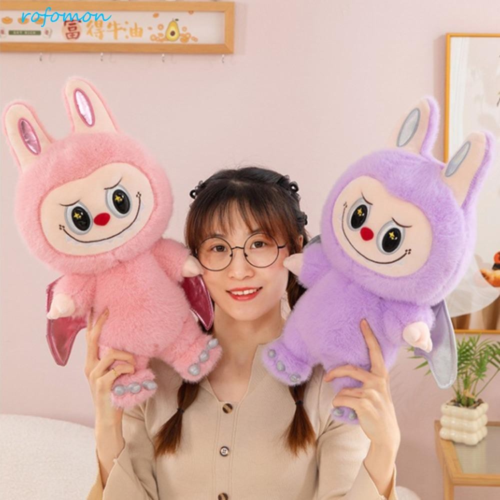ROFOMON Angel Labubu Plush Dolls, Cartoon Big Eye Angel Labubu Plush ...