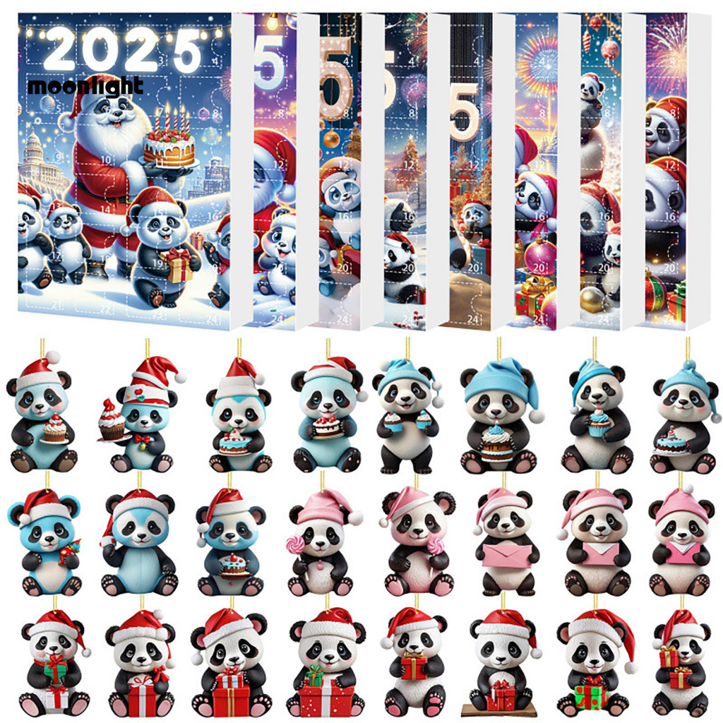 MO Advent Calendar for Kids Christmas Countdown Toy 2025 Panda Advent ...