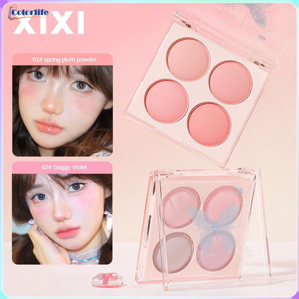 Xixi Diffuse Wind Butterfly Four-color Blush Low Saturation Contraction ...