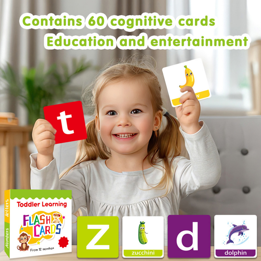 《penstok》 Early Learning Flashcards Educational Flashcards 60pcs Kids Flash Cards Set for ...