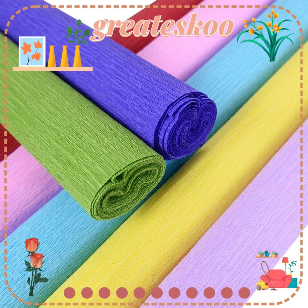 GREATESKOO Crepe Paper, Production material paper Thickened wrinkled ...