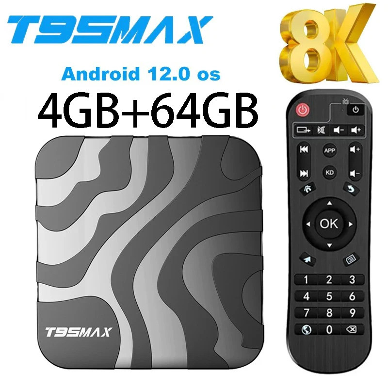 Smart T95 MAX Android 12 TV Box Allwinner H618 Quad core 4G 5G Dual ...