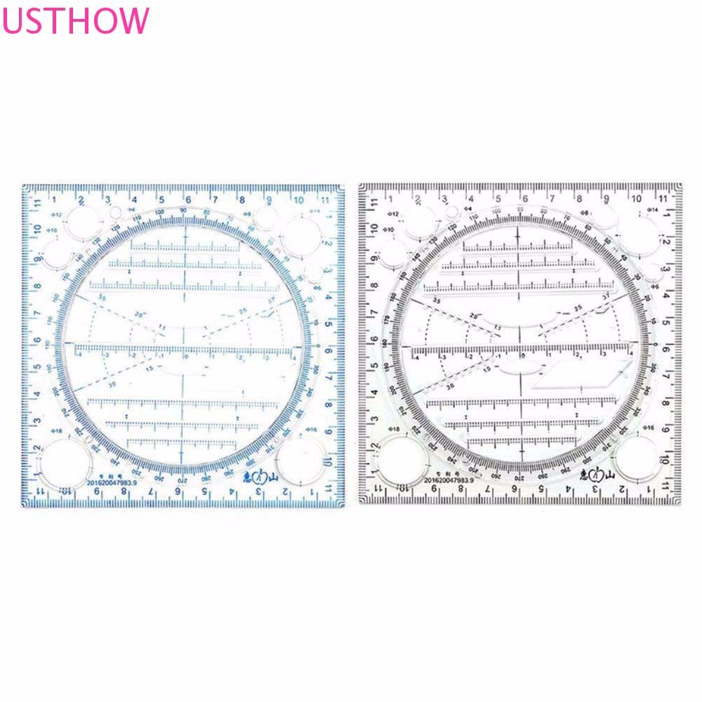 USTHOW Multifunctional Drawing Ruler Design Drawing Ruler Stereo ...