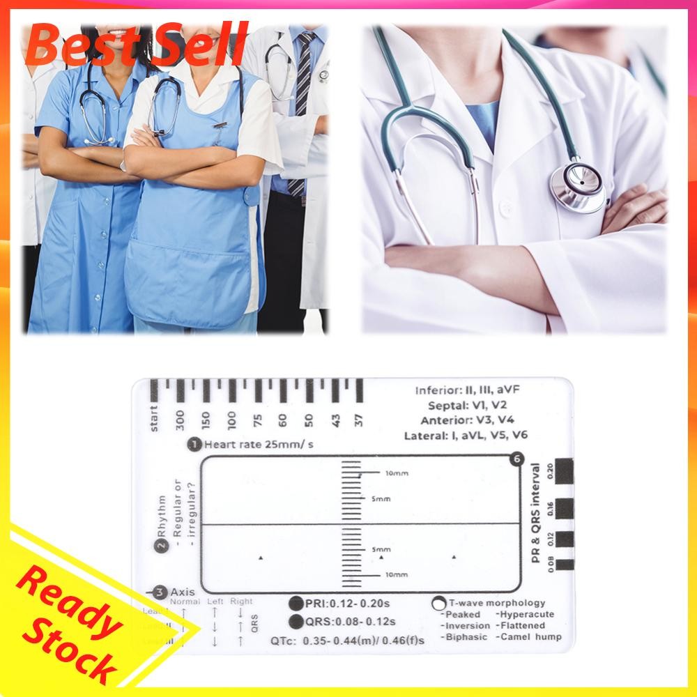 ECG 7 Step Ruler 7 Step Scale Pocket ECG EKG Reference Guide for ECG ...