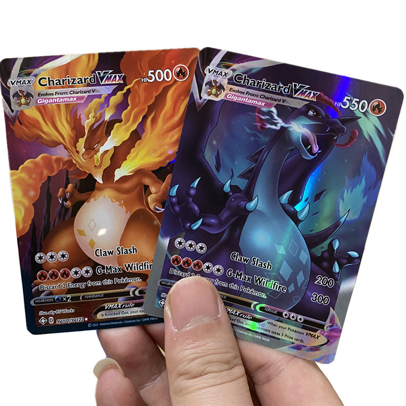 Vmax Pokémon Card Mega Evolution Black Flame Charizard ex Rayquaza Mega ...