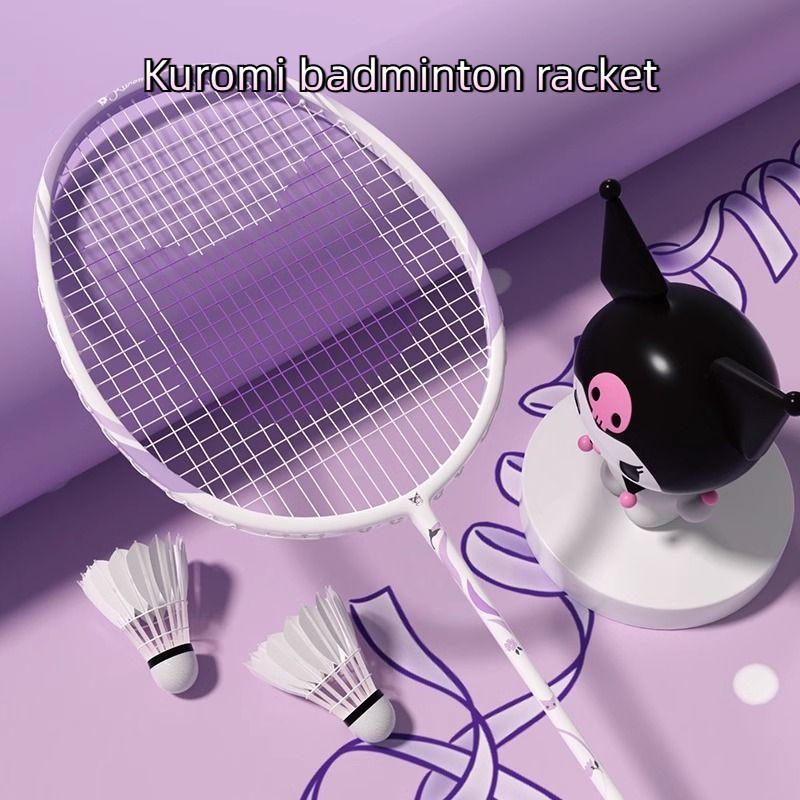 Sanrio Kuromi Badminton Racket Genuine Adult Full Carbon Girl Student ...