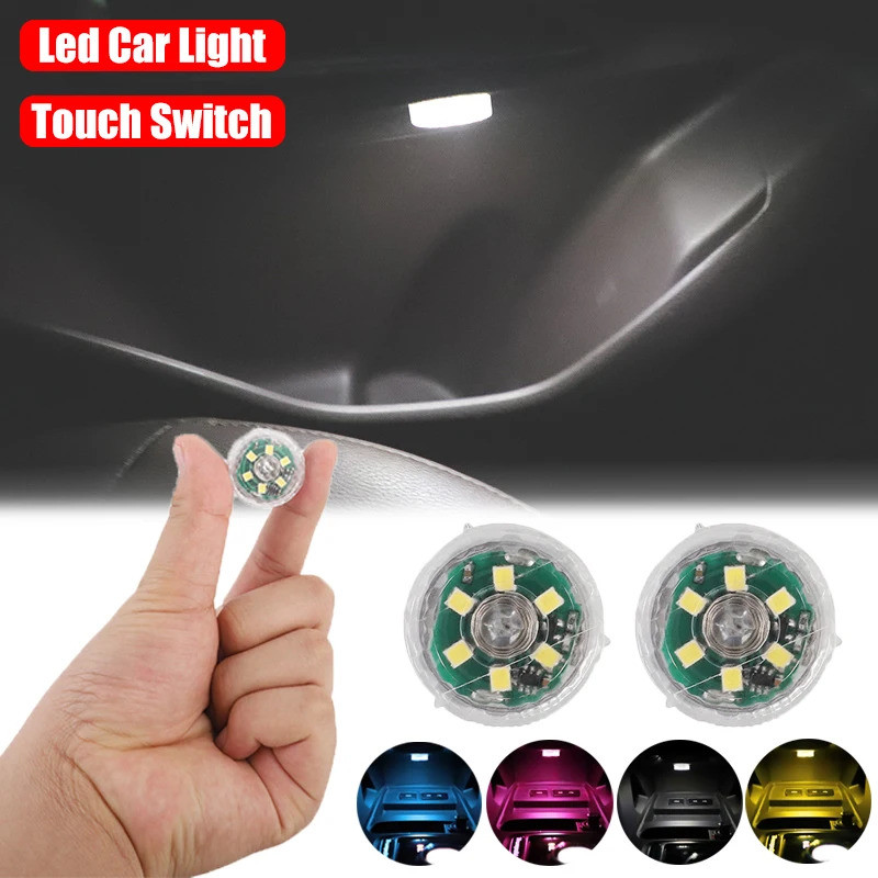 Mini Car LED Touch Switch Light Auto Wireless Ambient Lamp Portable ...