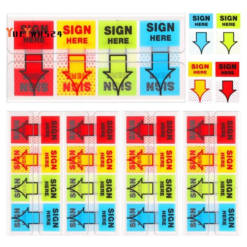 500pcs Sign Here Stickers,Labels Stickers Adhesive Sign Here Tabs Sign Post Here Flags for Home ...