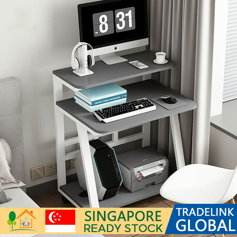 Movable Computer Desk Double Desk Simple Computer Desk Office Desk ...