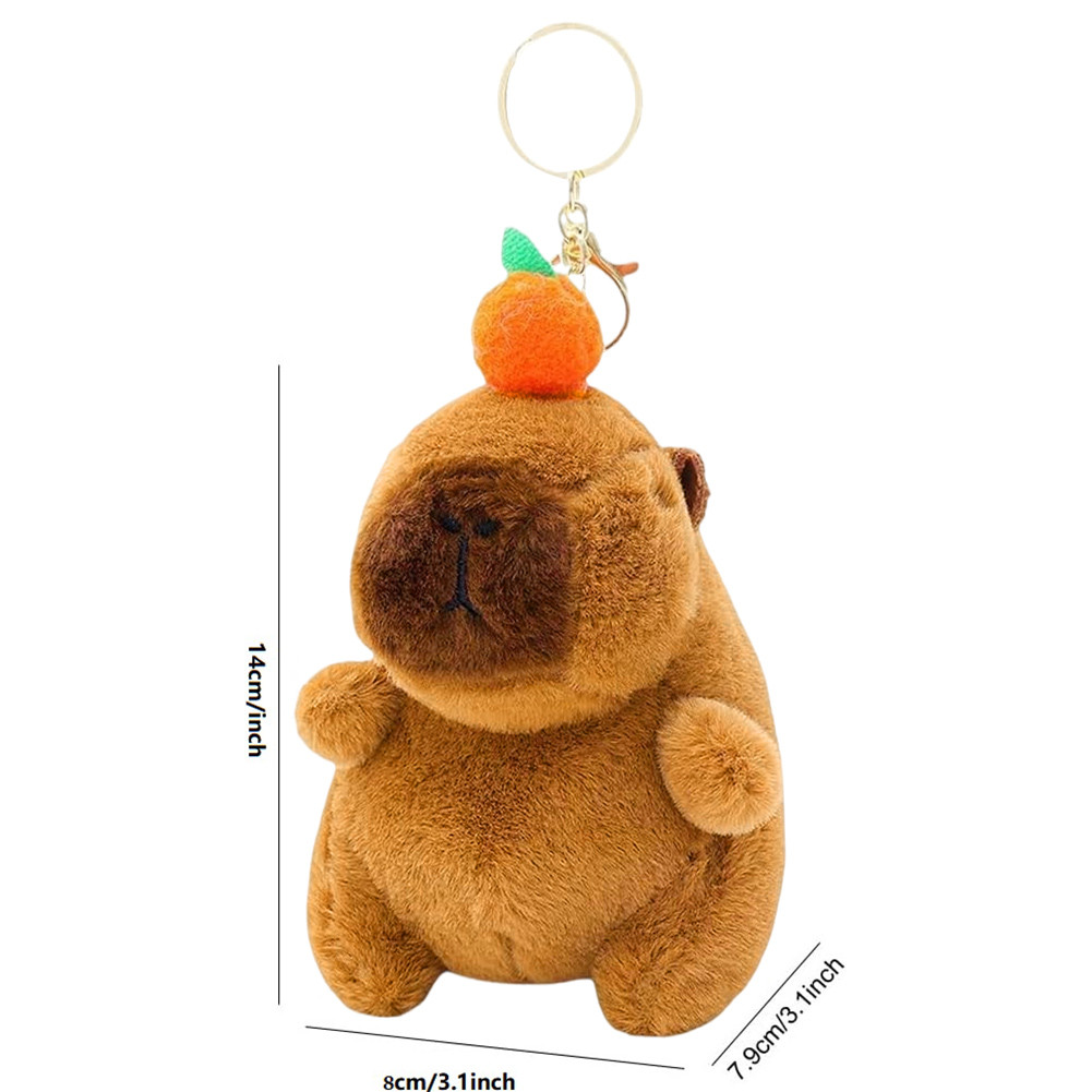 Tail Wagging Capybara Plush Keychain Toy Kawaii Rodents Cute Capybara ...