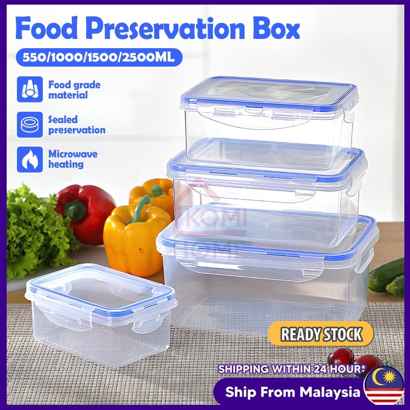 Freezer Food Storage Box Plastic Transparent Food Storage Box Sealed ...