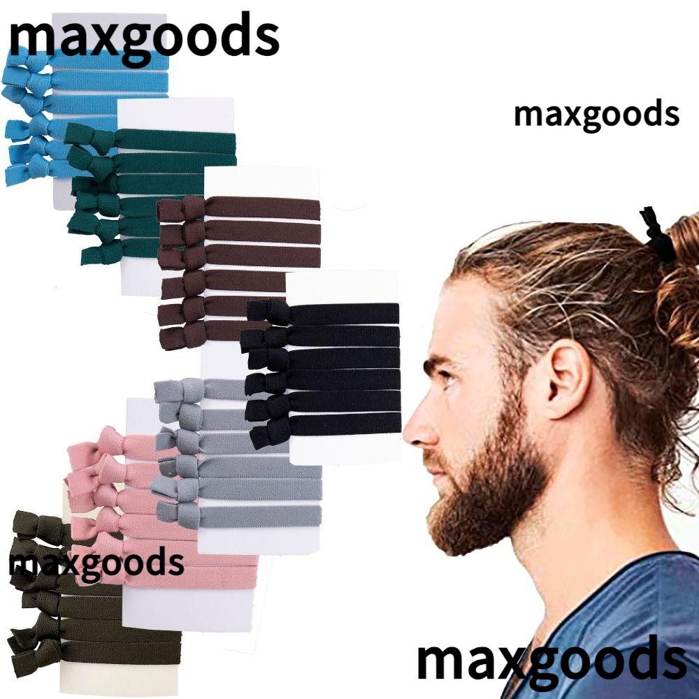 MAXGOODS1 6Pcs/set Knotted Mens Hair Ties, Flat Hair Accessories ...
