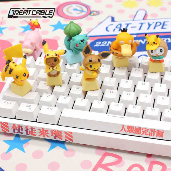 keycaps artisan keycap Pikachu Keycap Pokemon Pokemon Pokemon ...