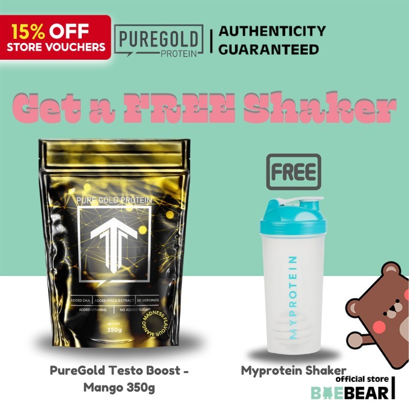 Pure Gold Protein Testo Boost Drink Powder 350G | Sour Cherry | Mango ...