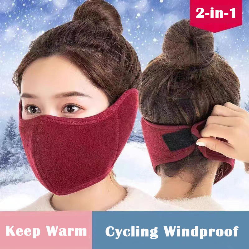 Winter Unisex Breathable Holes Mask Cold-Proof Thermal Mask Earmuffs ...