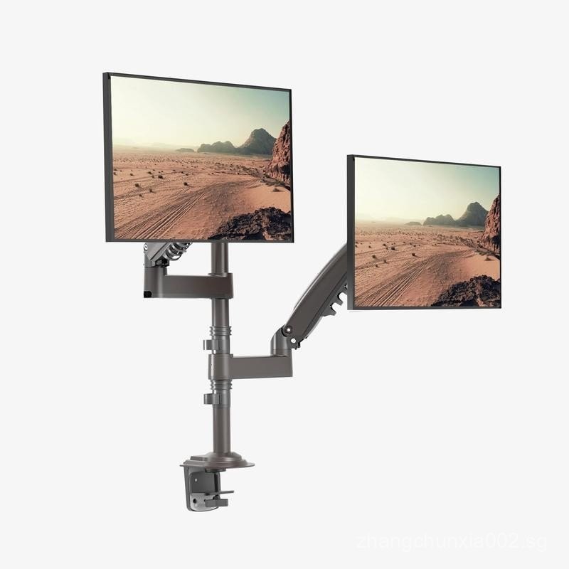 HUANUO Stackable Dual Monitor Arm Adjustable Gas Spring Monitor Mount ...
