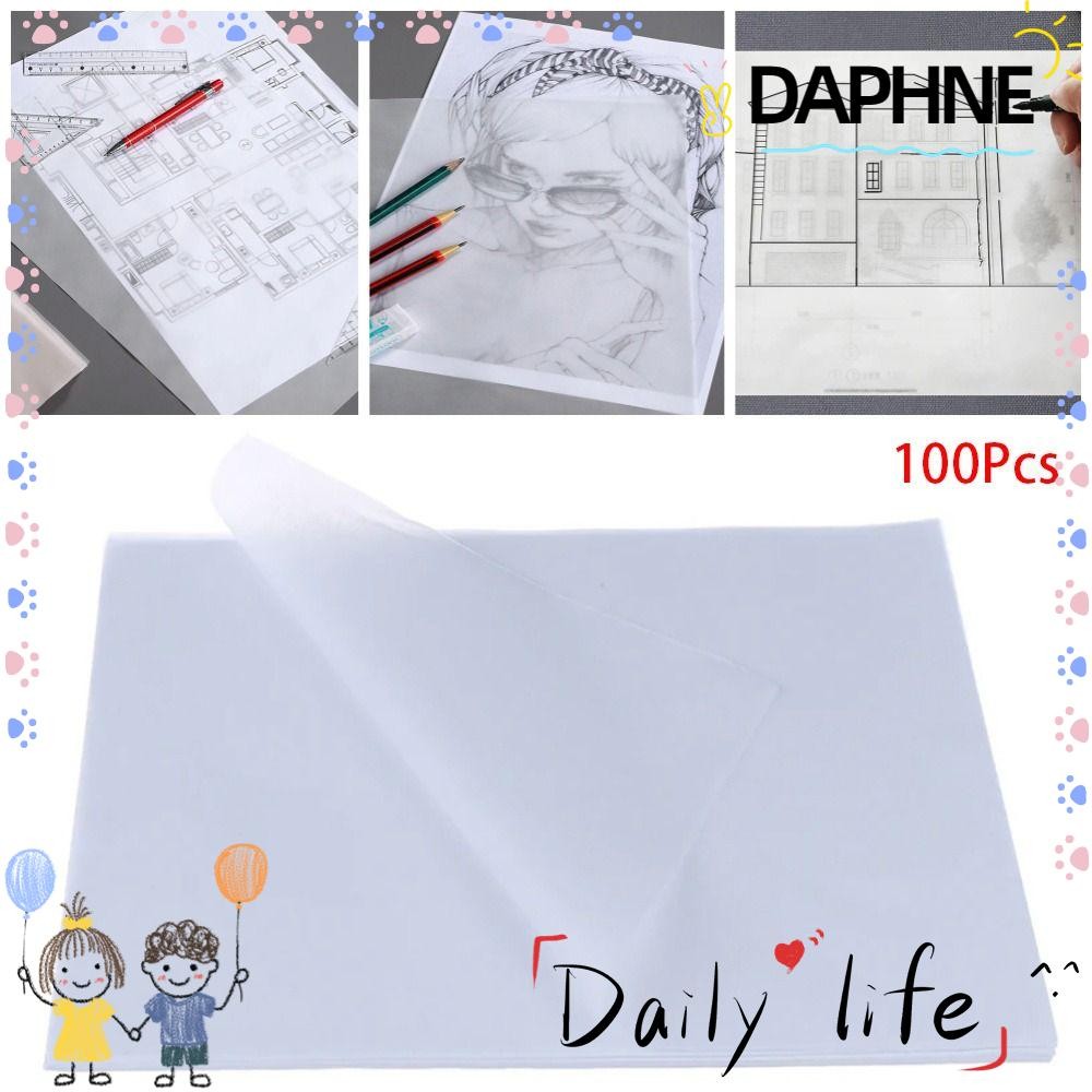 DAPHNE 100Pcs A4 Tracing Paper, Office Art Supplies Drawing Sheet ...