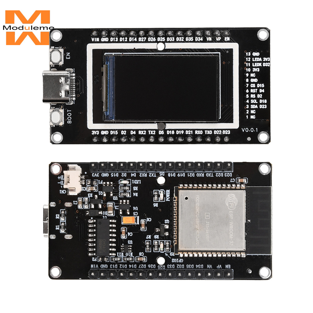 ESP32 1.4-Inch LCD Screen WIFI Bluetooth Development Board Onboard ESP32-WROOM-32 Module Type-C ...