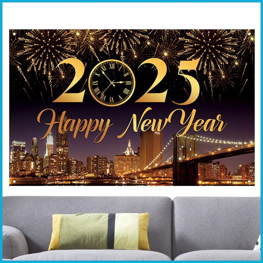 2025 New Year Wall Background Photo Background Black Gold Backdrop ...