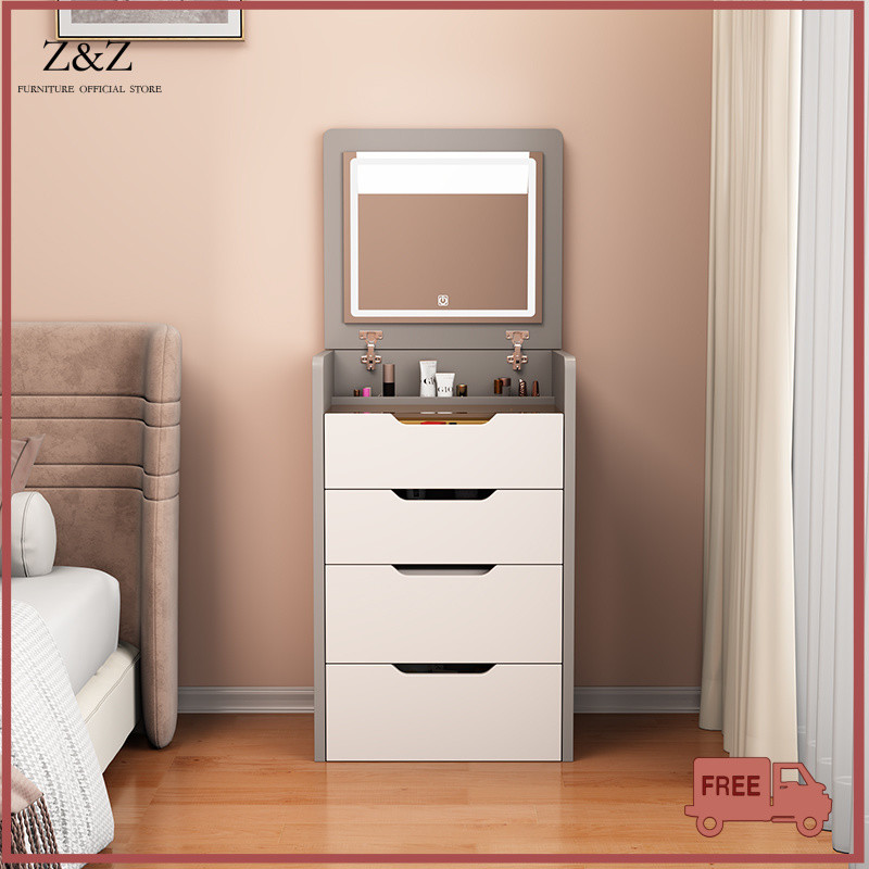 HDB Dressing Table Lighted Dressing Mirror Table and Chairs, Dressing ...