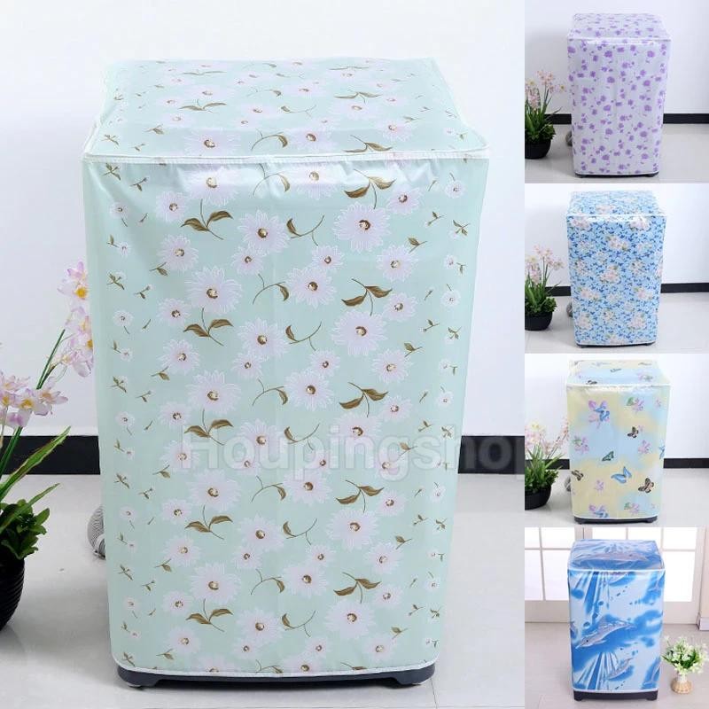 Washing Machine Waterproof Cover Dryer Polyester Dustproof Zipped Nylon ...