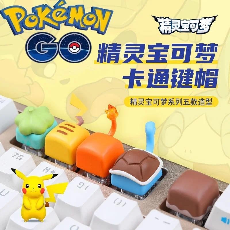 Pokemon Pikachu DIY wholesale resin mechanical keyboard personality key ...