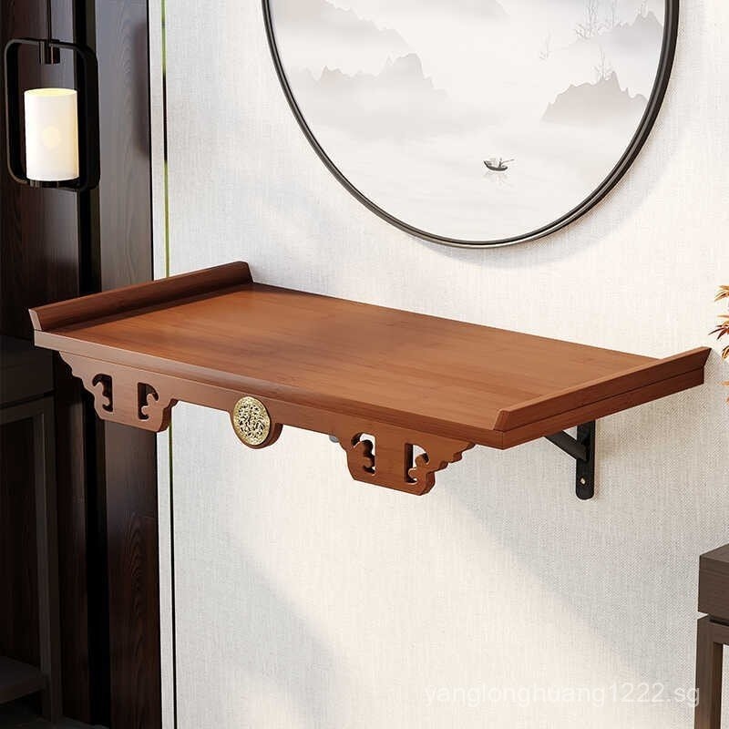 Wall Altar Buddha Niche Shelf Wall-Mounted Small Altar Wall Solid Wood ...